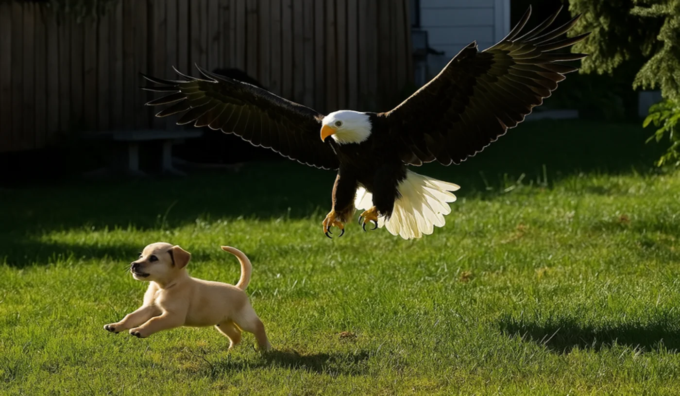 Adler schnappt Welpe aus Hof - Was die Nachbarn entdecken, wird Sie ...